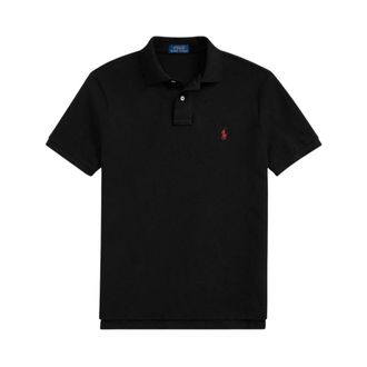 Polo Ralph Lauren Slim Fit Mesh Polo Shirt - - Tops - Herren - Schwarzk - 2XL