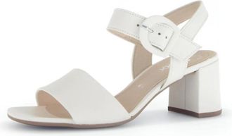 Gabor Riemchen-Sandale mit Blockabsatz - - Shoes - Damen - Wei&szlig; - 41 1/2 EU