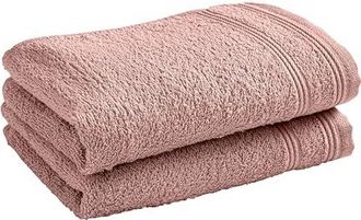 Univers D&eacute;cor UNIVERSDECOR - Lot De 2 Serviettes invit&eacute; &eacute;ponge Spa 30 x 50 cm / 400 GR/m&sup2; (Vieux Rose)