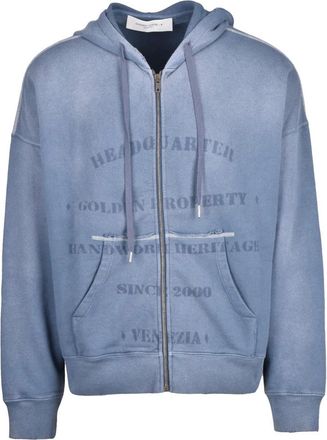 Golden Goose Homme, Sweatshirts et sweats &agrave; capuche, Bleu, Taille: XS Michael Over SweaT-shirt