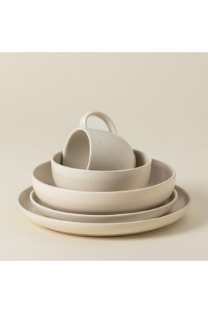 Costa Nova Kombiservice Pacifica, Creme, Keramik, 5-teilig, 330 ml,630 ml, Handmade in Europe, Essen & Trinken, Geschirr, Geschirr-Sets, Kombiservice