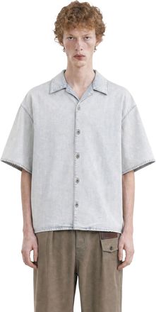 Loewe Anagram Short Sleeve Shirt in Denim