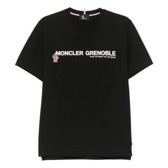 Moncler T-shirt Grenoble en m&eacute;lange de coton - Homme - Tops - Noir - Taille: L