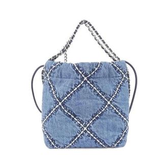 Chanel Pre-owned 22 Denim Schultertasche - - Pre-owned - Damen - Blau - ONE SIZE