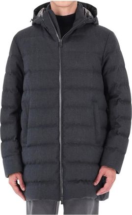 Herno Piumino Lungo Garde-robe Fonctionnelle - Homme - Manteaux - Gris - Taille: L