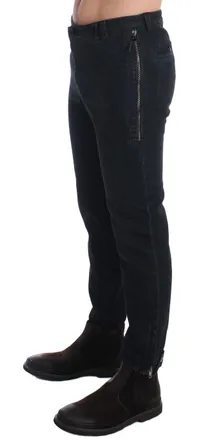 Costume National Mens Blue Cotton Slim Pants Denim Jeans