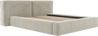 Pascal Morabito Lit Coffre 200 x 200 cm - Tissu Bouclette - Beige - TIMANO de