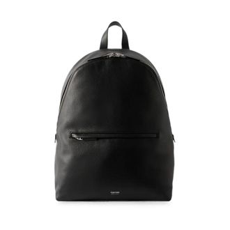 Tom Ford Rucksack aus genarbtem Leder mit Logo-Print - - Bags - Herren - Schwarzk - ONE SIZE