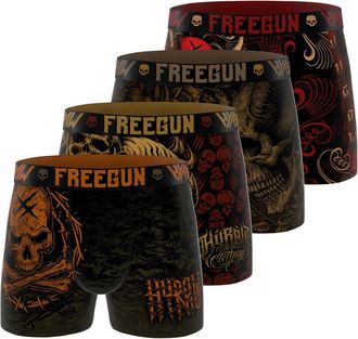 Freegun Lot de 4 boxers homme Hyraw