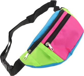 BESPORTBLE Retro-Gürteltasche: Neonfarbene Bauchtasche im 80er-Jahre-Stil - Verstellbare, leichte Hüfttasche - Unisex-Hüfttasche für Halloween, Rave, Festival un