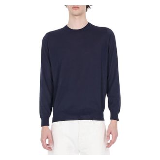 Drumohr Maglia Girocollo Rasato - - Knitwear - Herren - Blau - M
