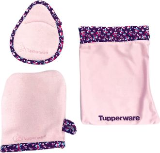 Tupperware FaserPro Abschmink SET rosa pink Mikrofaser Faser Pro Rarität