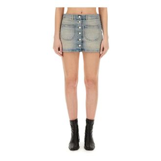 Courr&egrave;ges Femme, Jupes, Bleu, Taille: 36 FR Multiflex Mini Skirt