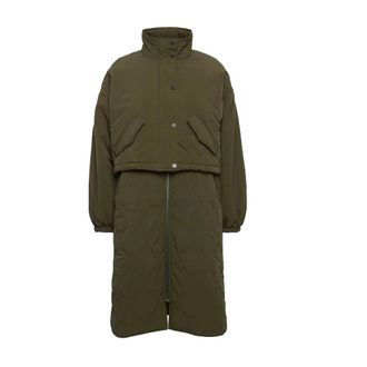 Ichi Stylischer Ichi Mantel - - Coats - Damen - Gr&uuml;n - XS