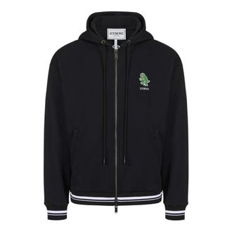 Iceberg Homme, Sweatshirts et sweats &agrave; capuche, Noir, Taille: XL Dino Social Club Sweat &agrave; capuche