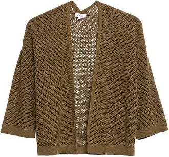 s.Oliver Cardigan Strickjacke Ajour-Strickjacke mit 3/4-Arm