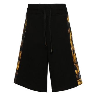 Versace Jeans Couture Schwarze Aquarell-Print-Casual-Shorts - - Shorts - Herren - Schwarzk - XL