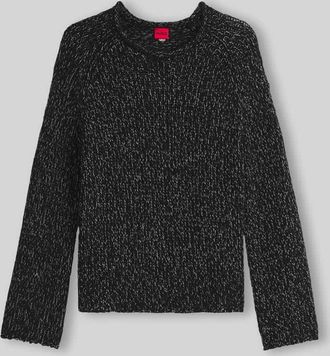 HUGO BOSS Pullover aus Wolle Alpaka mit Struktur-Strick
