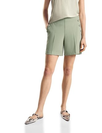 Street One Damen A377724 Bermuda Short mit Knöpfen, Soft Moss Green, 46W