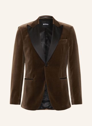 HUGO BOSS Samtsakko Hutson Slim Fit braun