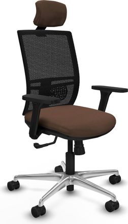 Piqueras y Crespo Yunquera Programmierstuhl mit 3D-Armen, h&ouml;henverstellbarer Lendenwirbelst&uuml;tze und h&ouml;henverstellbarem Kopfteil, ausgestattet mit 4 Positionen, Schwarz/