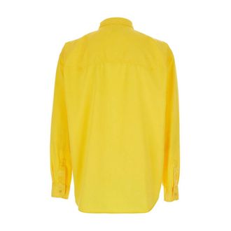 Versace Gelbes Hemd mit Button-Down-Kragen und zwei aufgesetzten Taschen auf der Vorderseite aus Baumwolle f&uuml;r Herren - - Shirts - Herren - Gelb - M