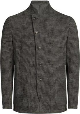 Emporio Armani Veste droite &agrave; col crois&eacute;