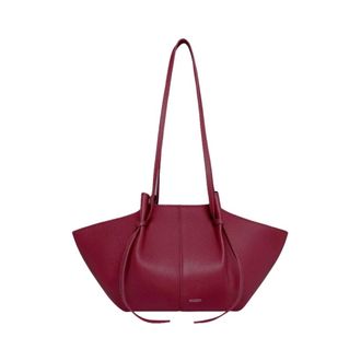 Yuzefi Mochi Schultertasche aus genarbtem Leder - - Bags - Damen - Rot - ONE SIZE
