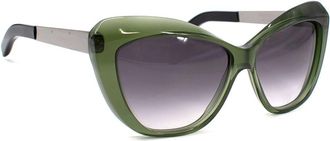 Sportmax Green Acetate Cat Eye Sunglasses
