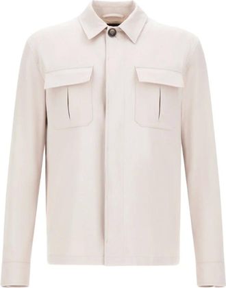 Herno Homme, Vestes, Gris, Taille: L Surchemise en coton stretch