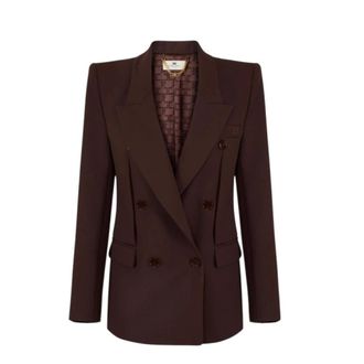 Elisabetta Franchi Damen, Jacken, Braun, 2XLGr&ouml;&szlig;e