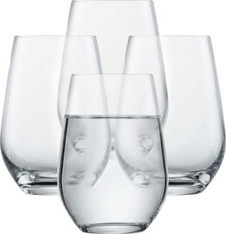Schott Zwiesel Verre à eau Forté (set de 4), gobelets polyvalents, verres en cristal Tritan résistant au lave-vaisselle, fabriqué en Allemagne (art. n° 123618), Tran