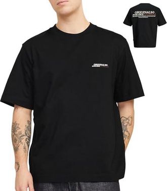 Jack & Jones T-Shirt pour Homme imprim&eacute; dans Le Dos, Noir, M