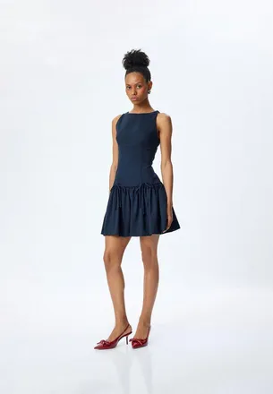 Koton Minikleid Mini L&auml;nge Fit & Flare Kleid Minikleid