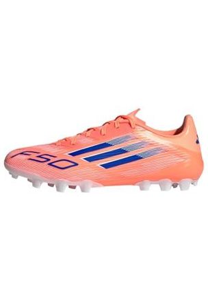 adidas Unisex F50 League 2G/3G Bottes en Gazon Artificiel, Beam Orange/Lucid Blue/Cloud White, 43 1/3