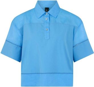 Marc Cain Damen Hemdbluse aus Bio-Baumwolle