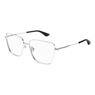 Alexander McQueen Stilvolle Brille Am0503O Schwarz - - Accessories - Damen - Grau - 55 MM
