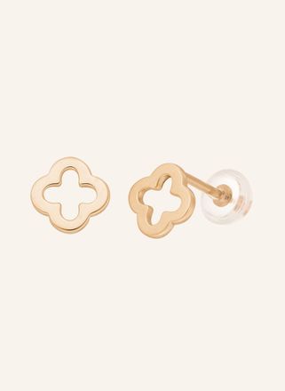 Leaf Ohrstecker Clover Aus 14 Karat Rosegold rosegold
