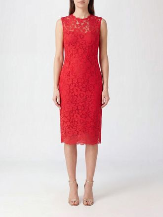Dolce & Gabbana &Auml;rmelloses Midi-Etuikleid aus Spitze