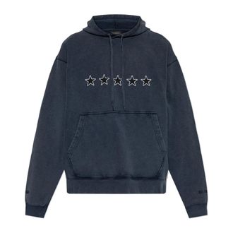 Balenciaga Oversized Kapuzenpullover mit Kordelzug - - Sweatshirts & Hoodies - Herren - Blau - M