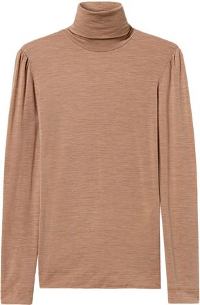 Twin-Set T-Shirt mit Rollkragen - Braun