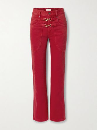 Isabel Marant Jean Droit Taille Haute À Ornements Brinley - Rouge