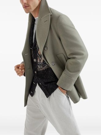 Brunello Cucinelli Womens Double-Breasted Wool Coat Aw25 M