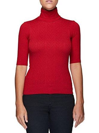 Sensi Pull Femme Col Roul&eacute; Manches Courtes Laine Viscose Perspirant sans Coutures Seamless Made in Italy