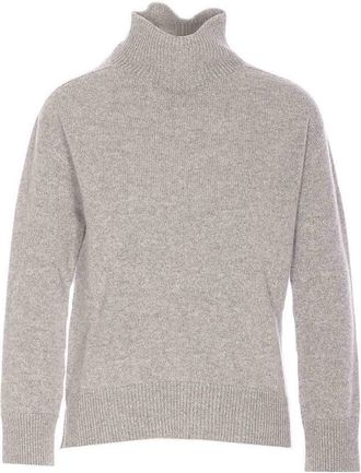 Max Mara Rundhalspullover - Grau