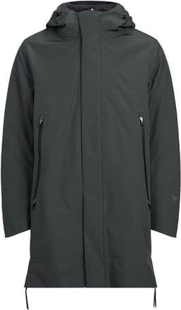KRAKATAU Parka longue droite &agrave; capuche unie