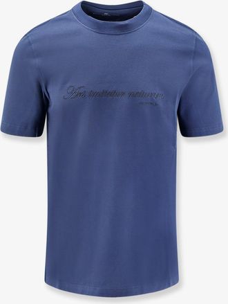 Brunello Cucinelli Cotton T-shirt with front embroidery - BRUNELLO CUCINELLI - gender_Man