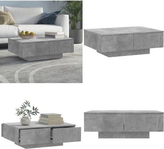 vidaXL Couchtisch Betongrau 90x60x31 cm Holzwerkstoff - Couchtisch - Wohnzimmerstil - Betonoptik - Holzmöbel - Beistelltisch - Home & Living