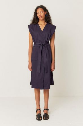 SKFK Damen vegan Kleid Lurra Marineblau