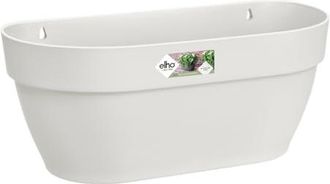ELHO Vibia Campana Wandampel 35 - Übertopf für Balkon & Außen - Ø 35.0 x H 14.8 cm - Weiß/Seidenweiß